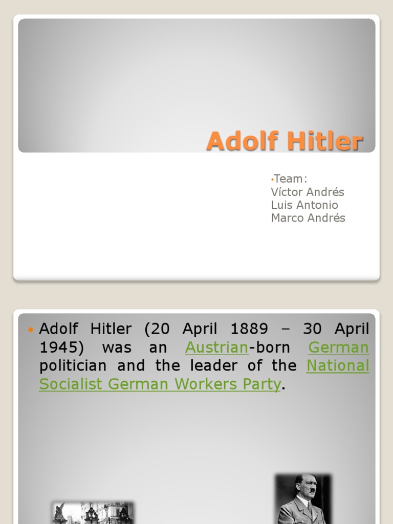 Adolf Hitler Class | PDF