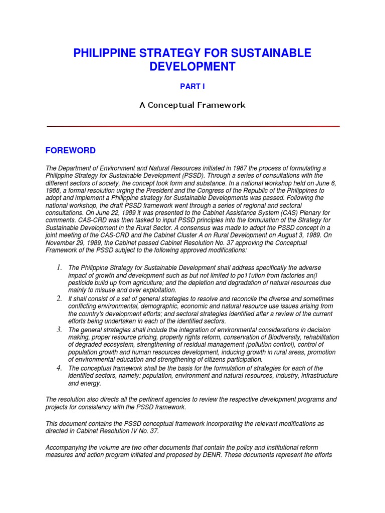 The Philippine Strategy For Sustainable Development | PDF | Rural ...
