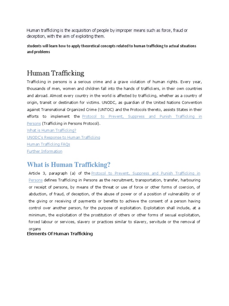 What Is Human Trafficking? | PDF | Human Trafficking | Sexual Slavery
