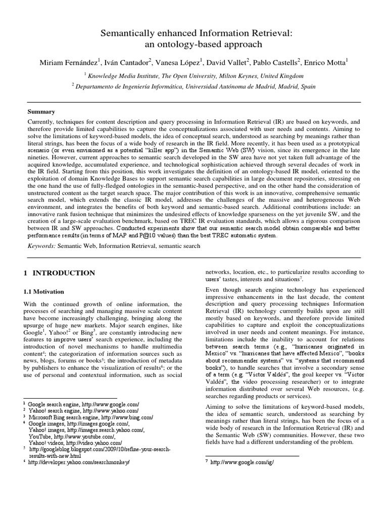Semantically Enhanced Information Retrieval: An Ontology-Based Approach | Download Free PDF ...