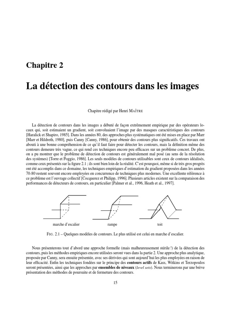 La Detection Des Contours Dans Les Images PDF | PDF