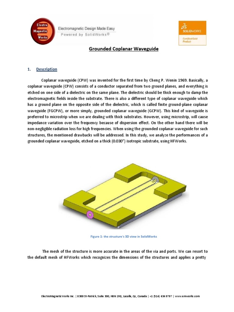 Grounded Coplanar Waveguide With Coaxial Transition 39 | PDF ...