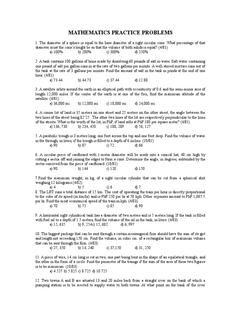 Trigonometry Multiple Choice Questions | PDF | Trigonometric Functions ...