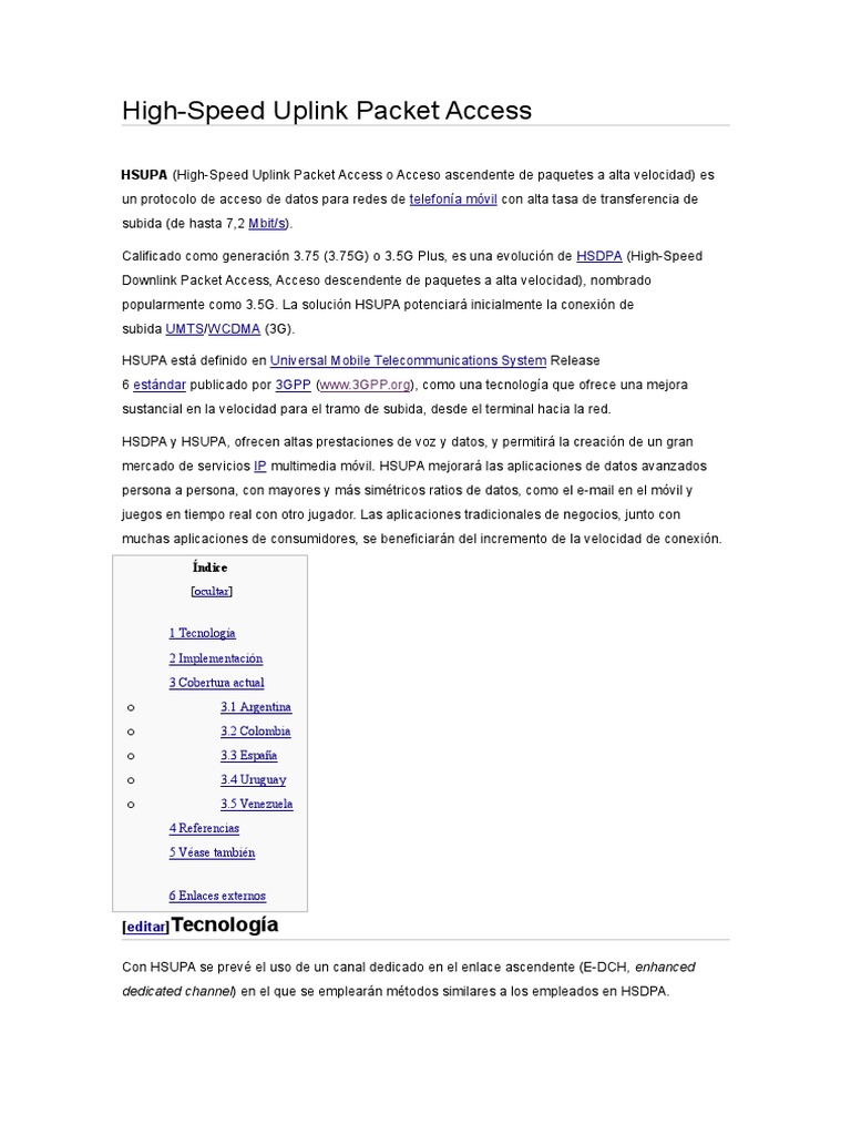 Hsupa 3g Movil | PDF | Negocios | Tecnología e ingeniería