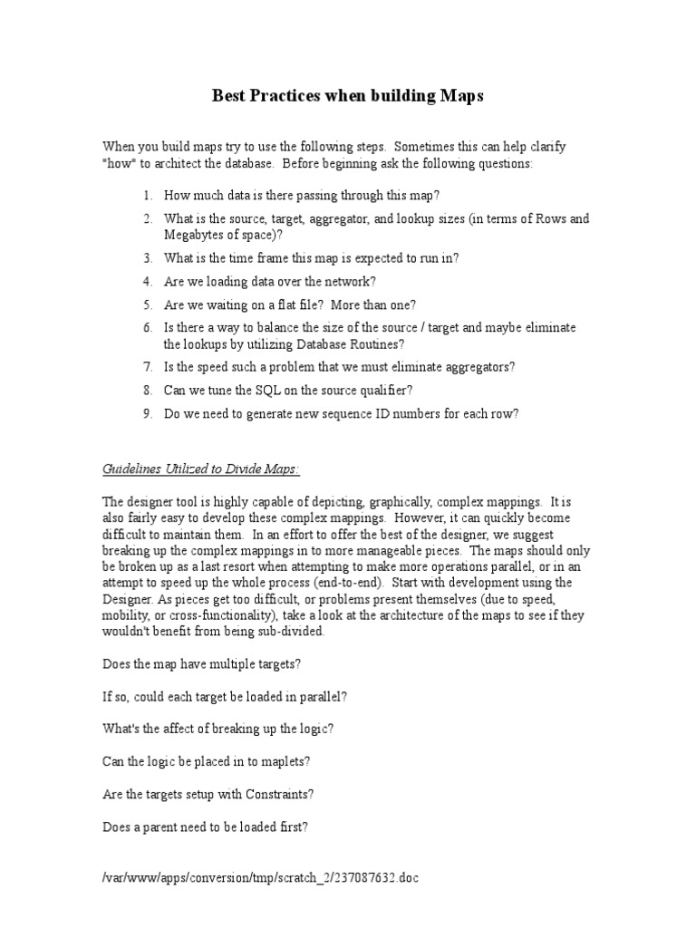 Best Practices When Building Maps | PDF | Digital Technology | Software