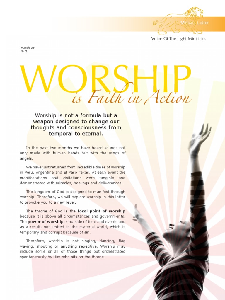 Worship Is Faith in Action | PDF | Heaven | Jesus