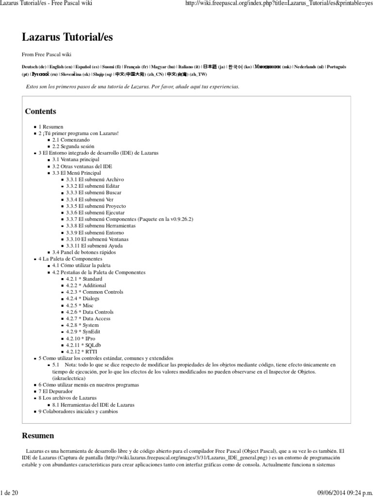 Lazarus Tutorial - Free Pascal Wiki | PDF | Ventana (informática ...