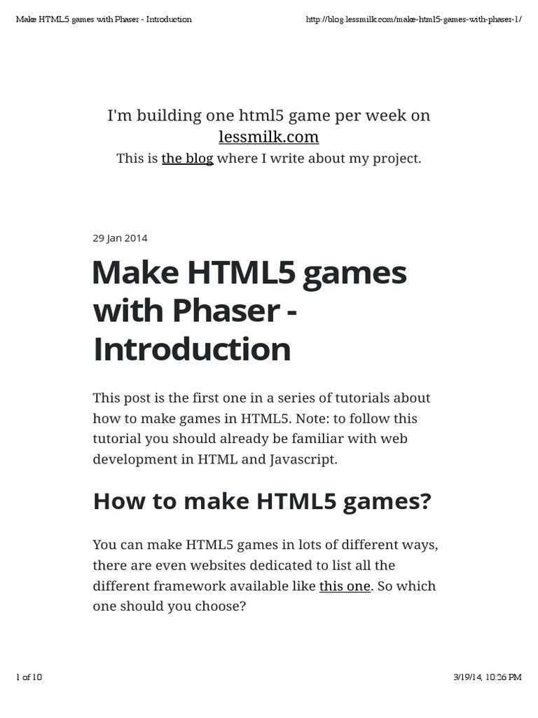 Html5 Games Pdf Html5 Websites
