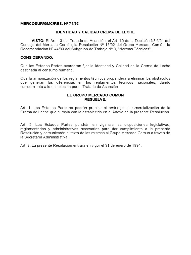 Crema de Leche-R GMC 71-93 | PDF | Crema | Leche