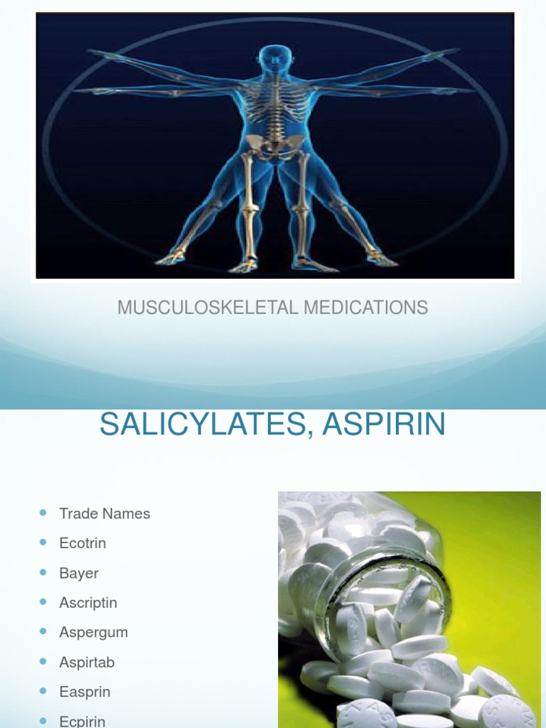 Musculoskeletal Medications Guide: Salicylates and Aspirin Uses | PDF ...