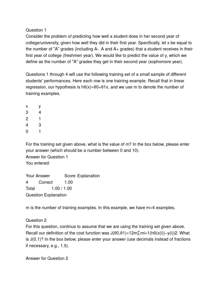 Linear Regression Review | PDF | Mathematical Optimization | Regression ...