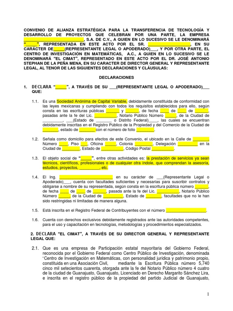Modelo de Contrato de Alianza Estratégica | PDF | Derechos de autor | Propiedad intelectual