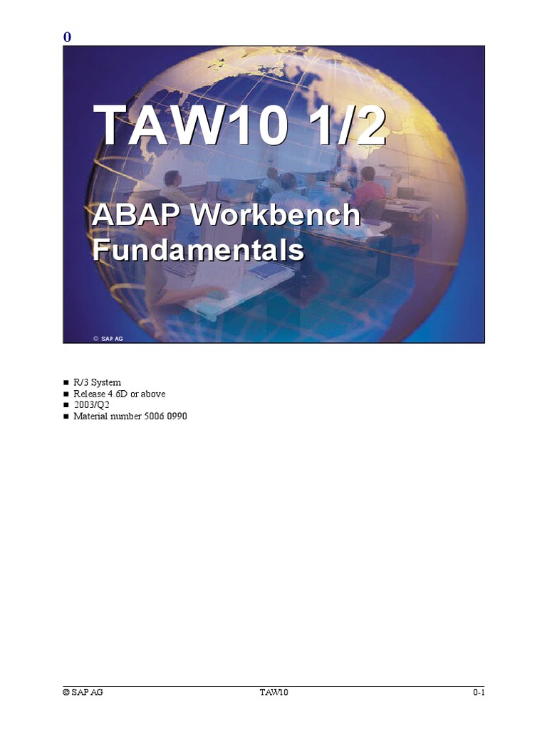 ABAP Workbench Fundamentals | PDF | Business | Computing And Information Technology