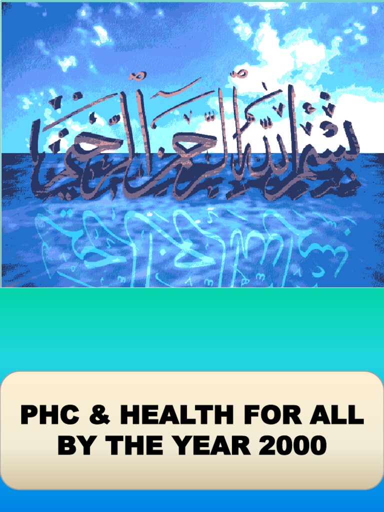 PHC & Health For All | Download Free PDF | Public Health | Health Sciences