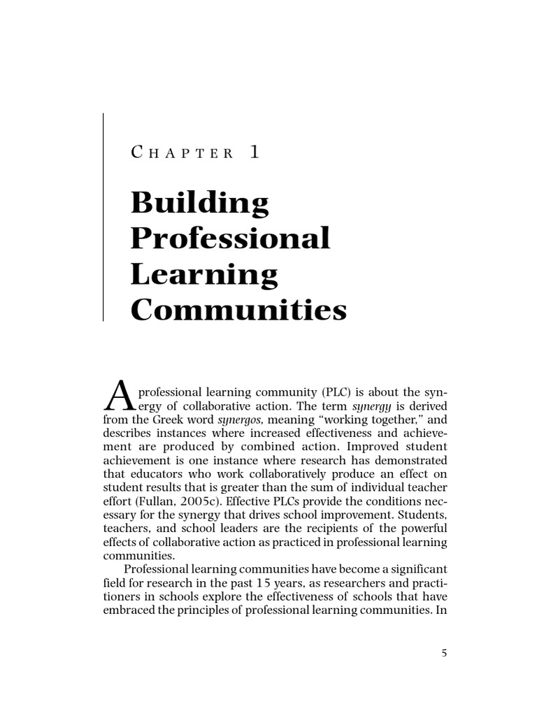 Professional Learning Communities | PDF | Epistemology | Applied Psychology
