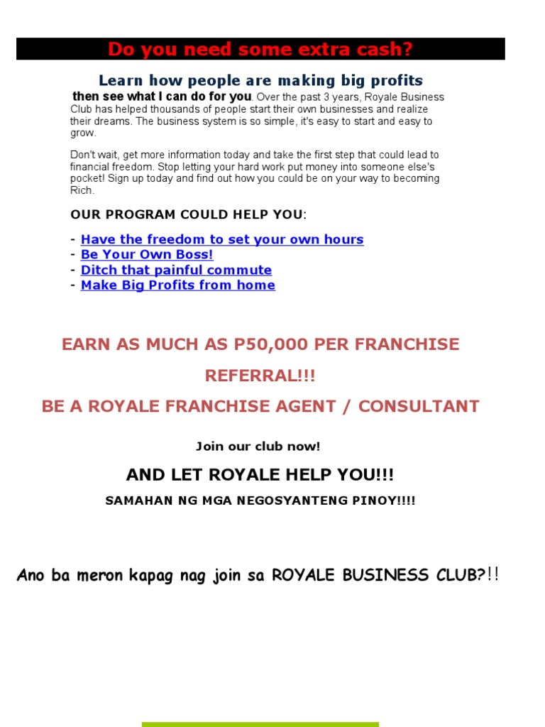 Royale Business Club | PDF | Business | Economies