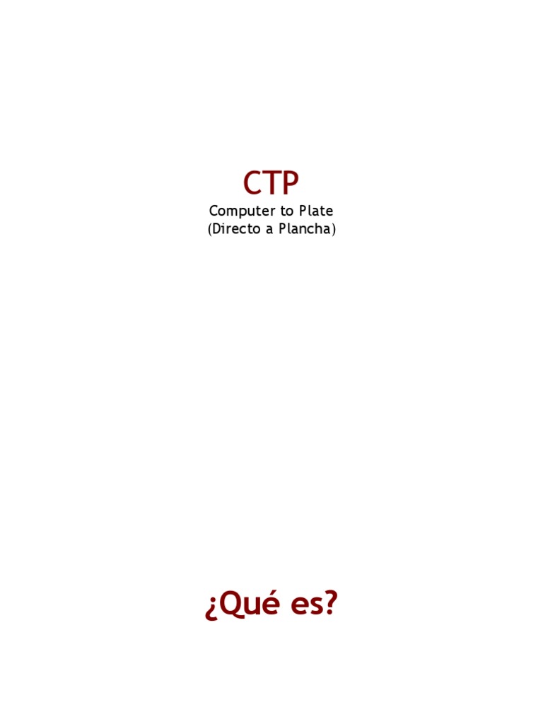 CTP | PDF