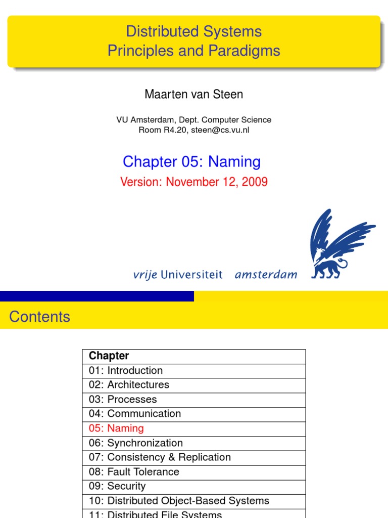 Distributed Systems Principles and Paradigms: Chapter 05: Naming | PDF ...