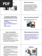 Basic Lensometry | PDF | Optics | Light