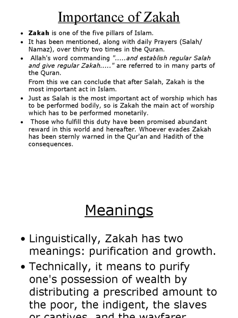 Presentation on Zakah | Religion And Belief | Business