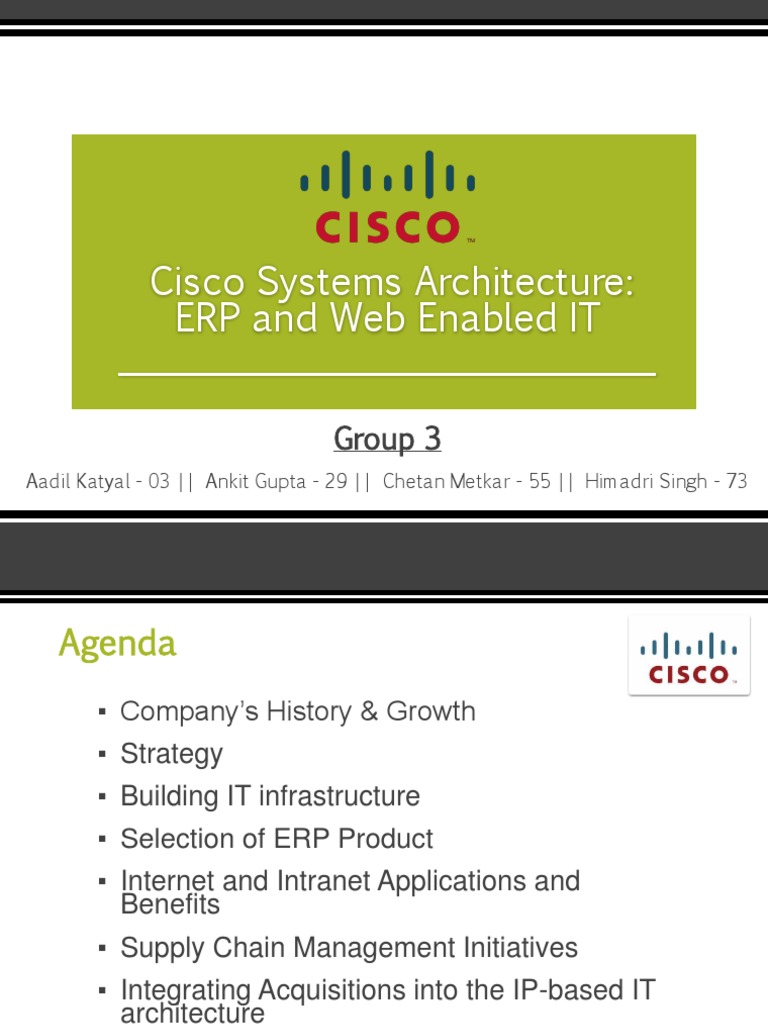 Cisco IT Architecture and ERP Strategy | PDF | Enterprise Resource ...