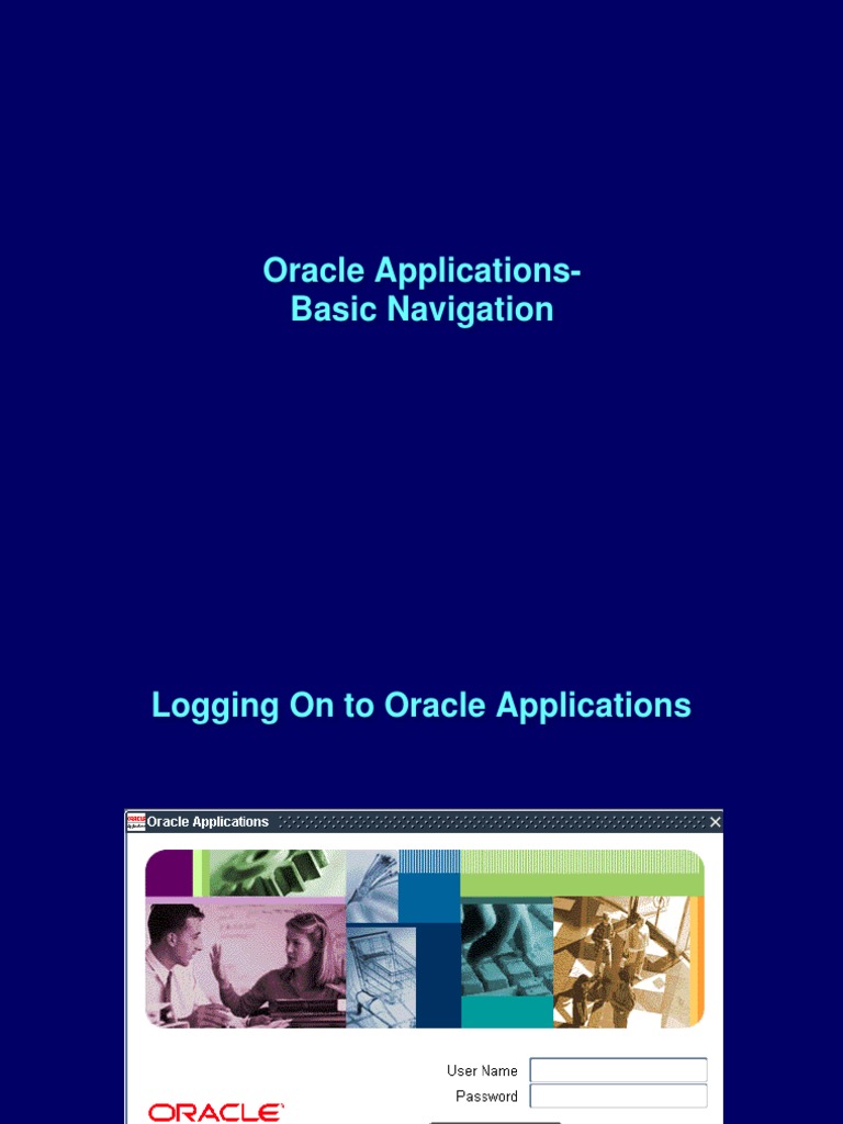 Oracle Apps - Basic Navigation | PDF | Icon (Computing) | Button (Computing)