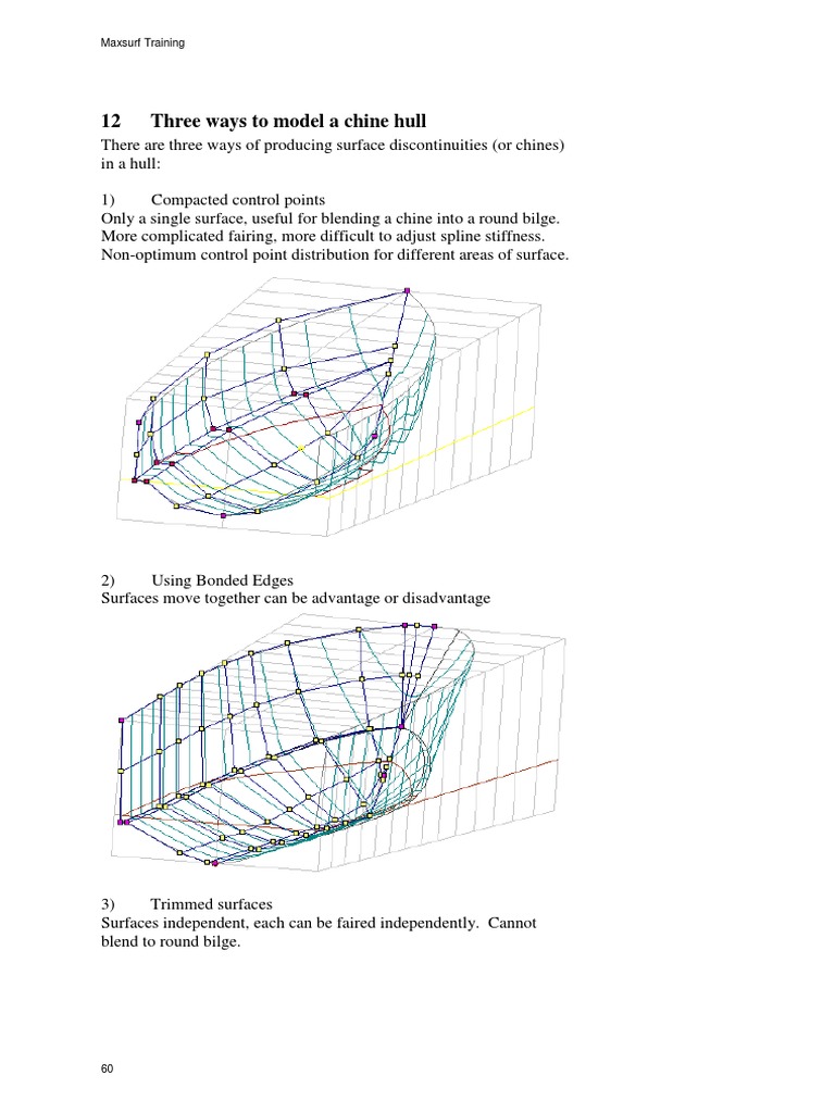 Maxsurf Example.1 - Three Ways To Model A Chine Hull | PDF | Hull ...