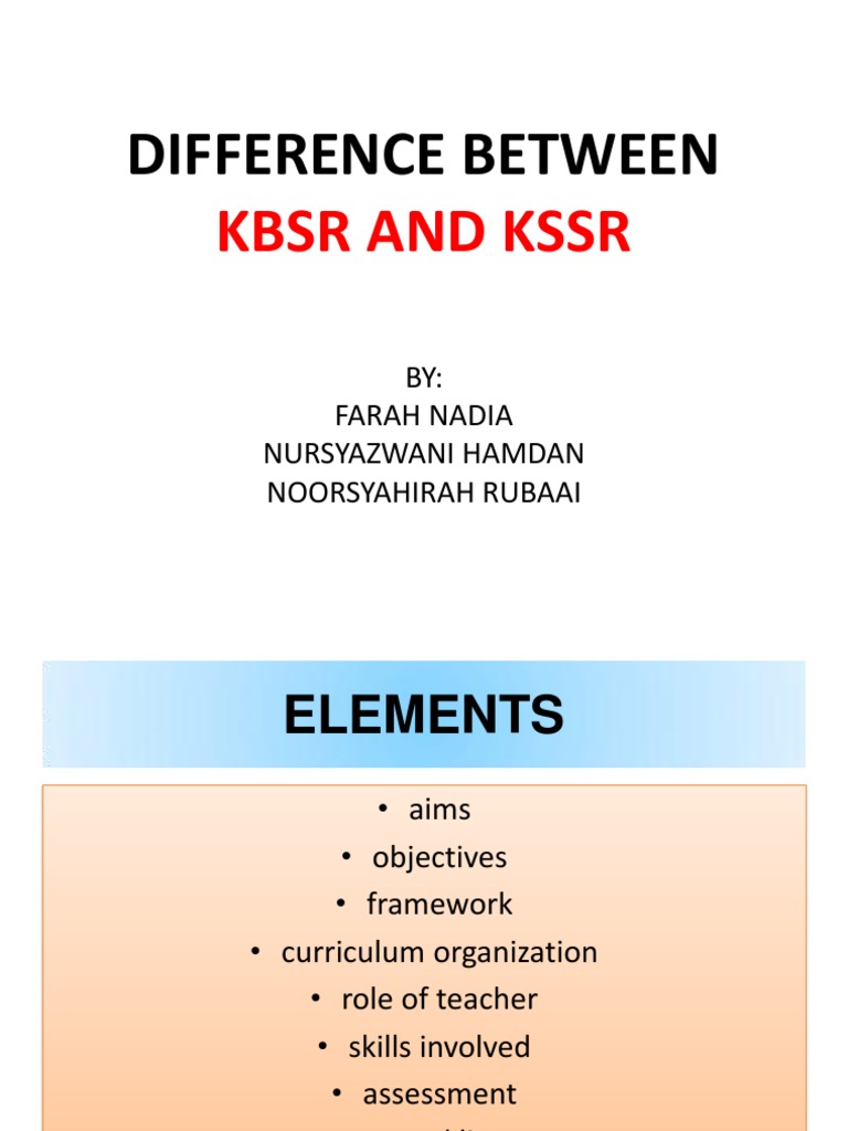 Difference Between KBSR and KSSR | PDF | Curriculum | Grammar