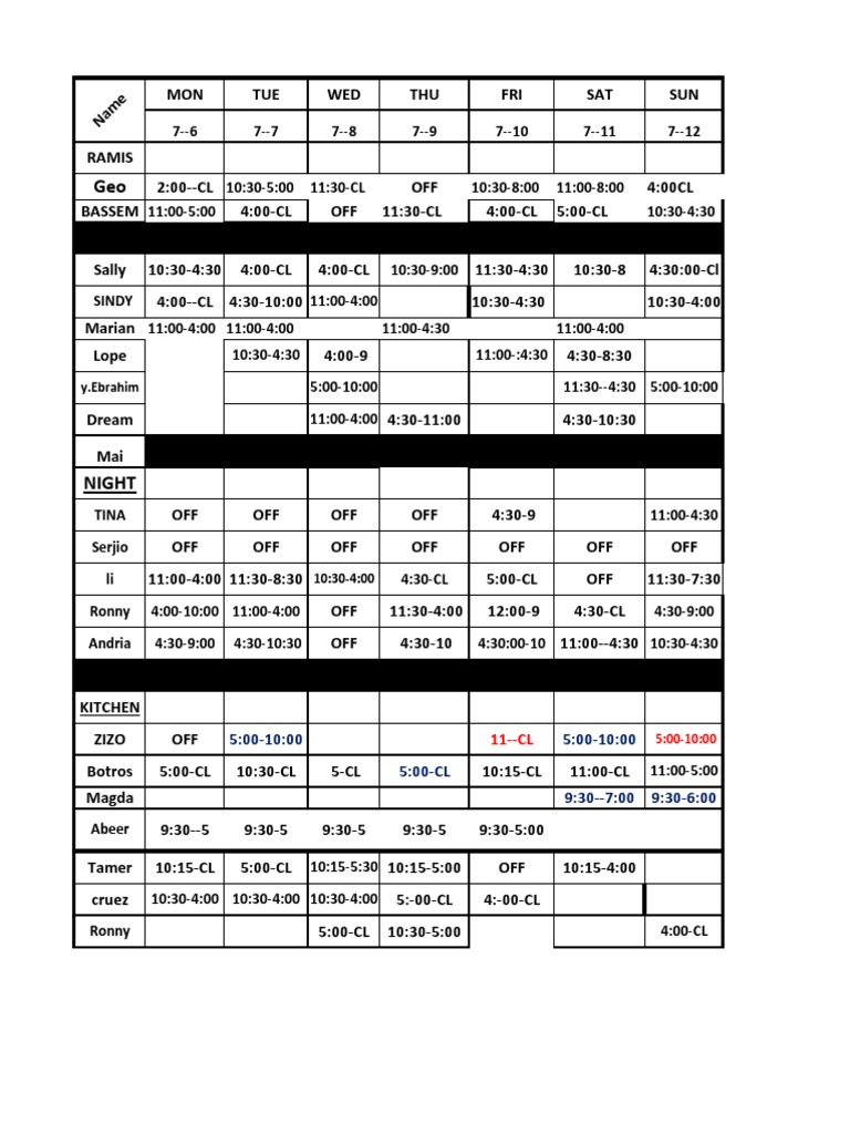 Popeyes Final Schedule 2014 | PDF