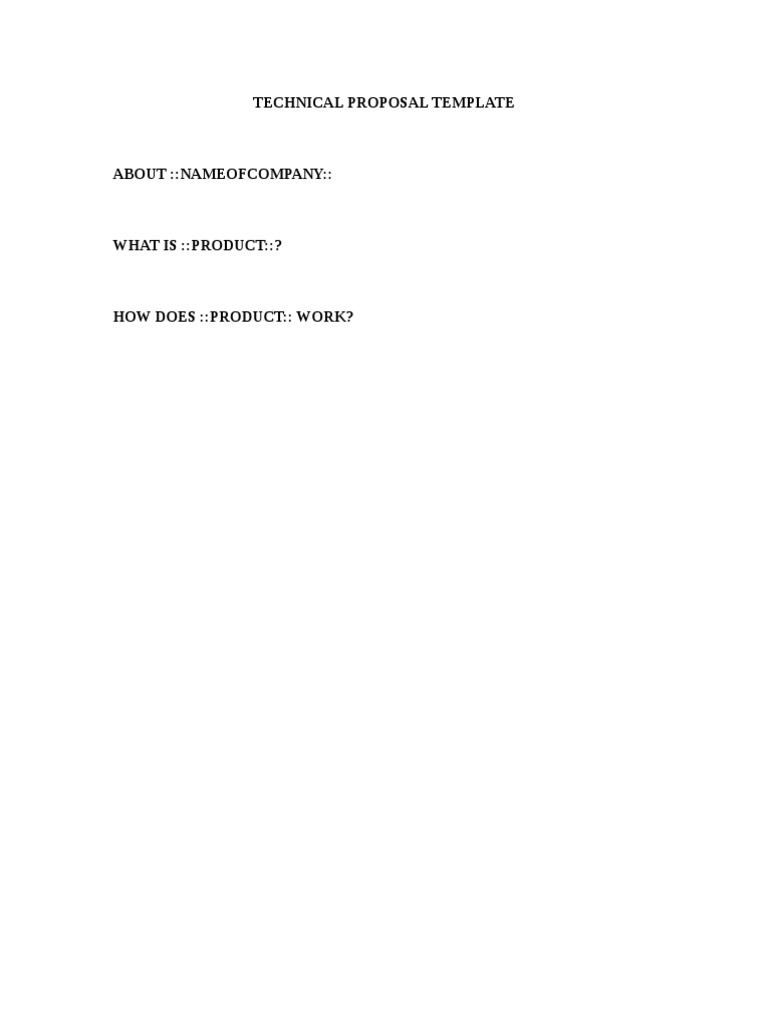Technical Proposal Template | PDF
