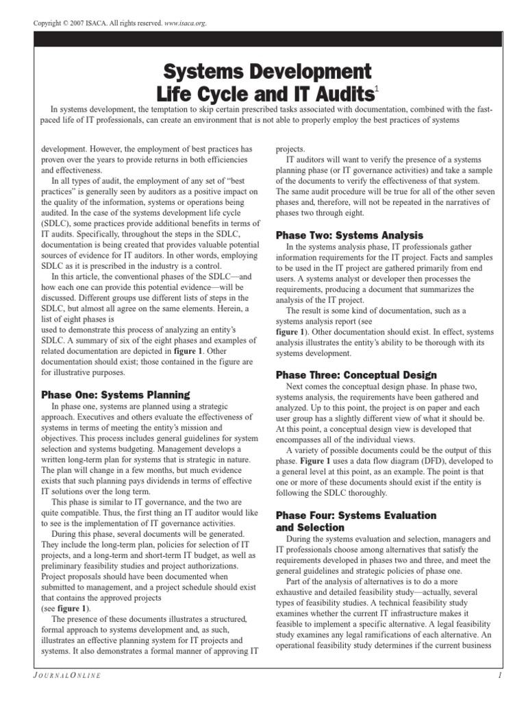 Systems Development Life Cycle | PDF | Feasibility Study | Systems Engineering