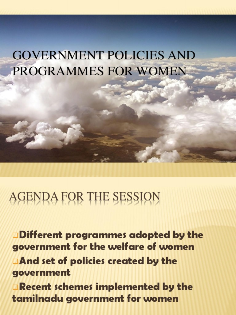 Women Devlopment-Government Policies and Programmes | PDF | Literacy ...