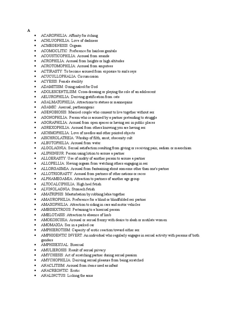 Sexual Dictionary | PDF | Nature