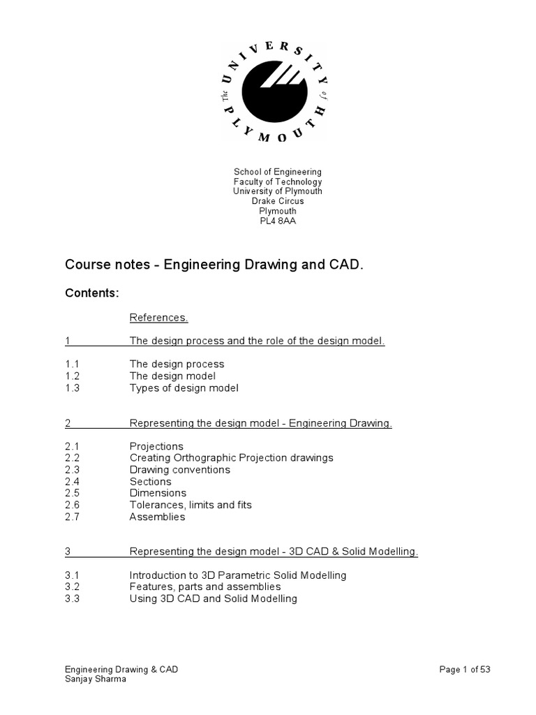 Engineering Drawing and CAD Overview | PDF | Engineering Tolerance ...