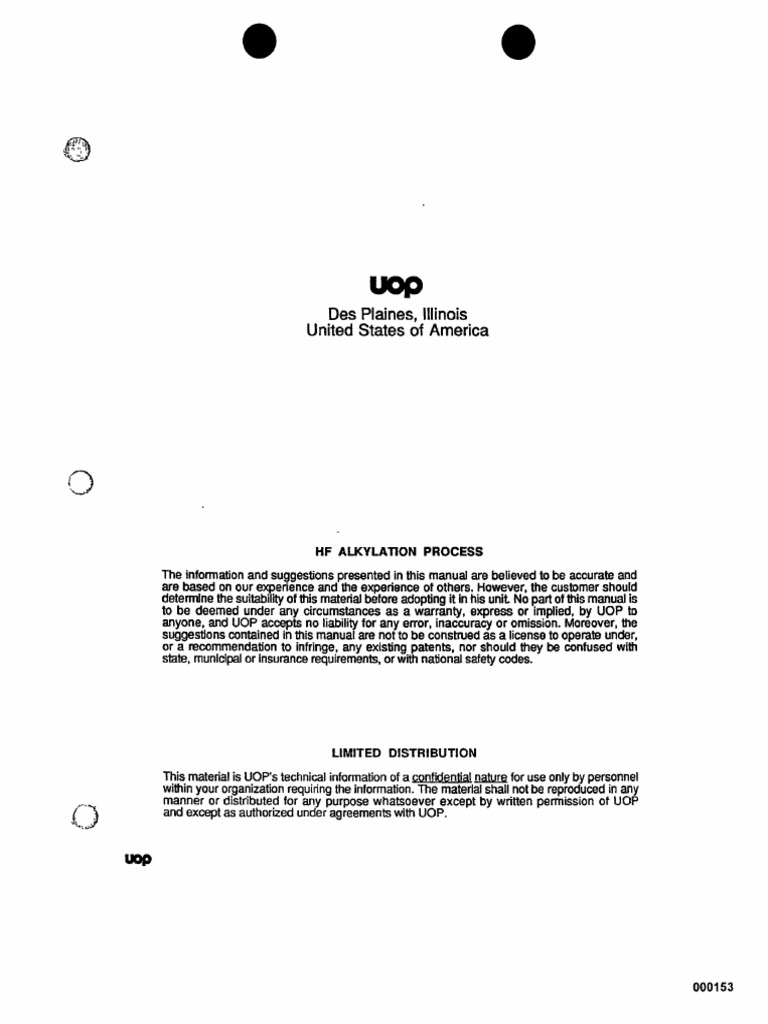 HF Alkylation Process | PDF