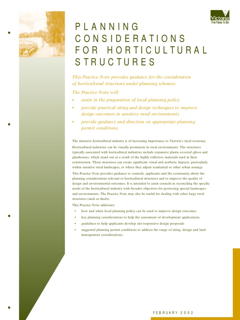 Planning Considerations For Horticultura Structures | PDF | Stormwater ...