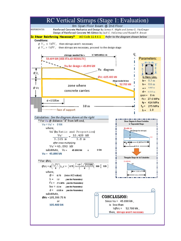 RC Stirrups Design | PDF | Reinforced Concrete | Beam (Structure)