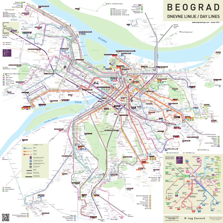 Beograd Gradski Prevoz Detaljna Mapa | PDF