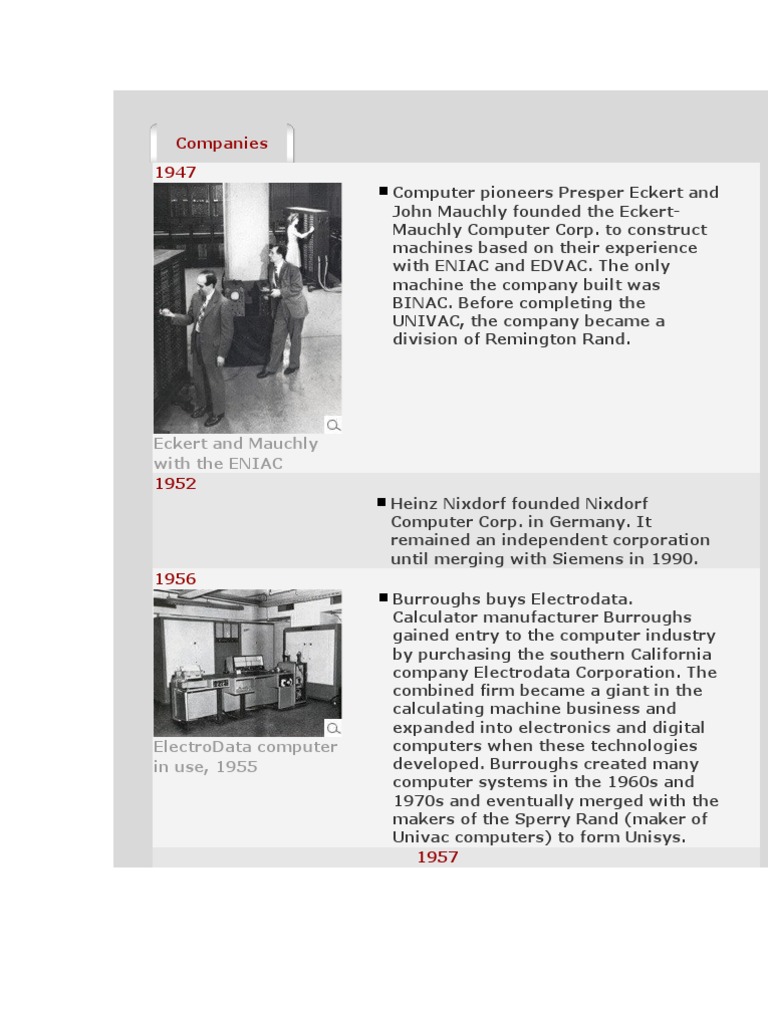 Computer History | PDF | Microprocessor | Integrated Circuit