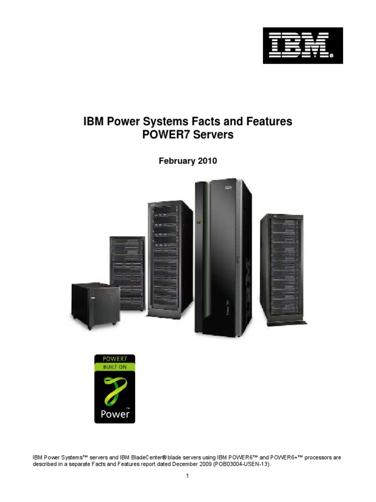 Power7 Facts Features | PDF | Cpu Cache | Central Processing Unit