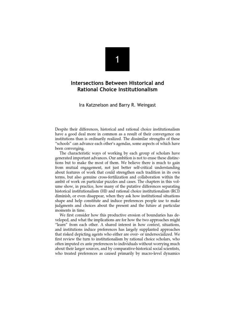 Katznelson Chapter1 PDF | PDF | Causality | Institution