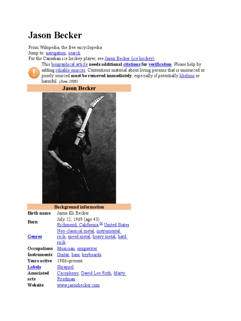 Jason Becker | PDF | Music Production | European Musical Instruments