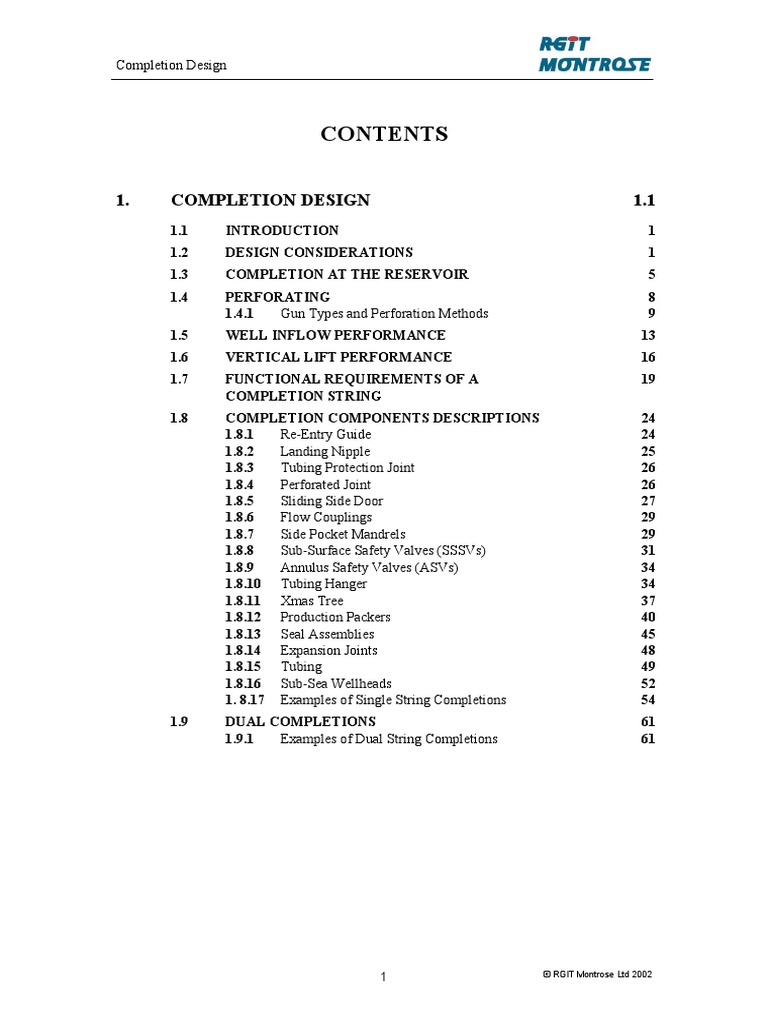 Completion Design Manual (Shell) | PDF | Casing (Borehole) | Oil Well