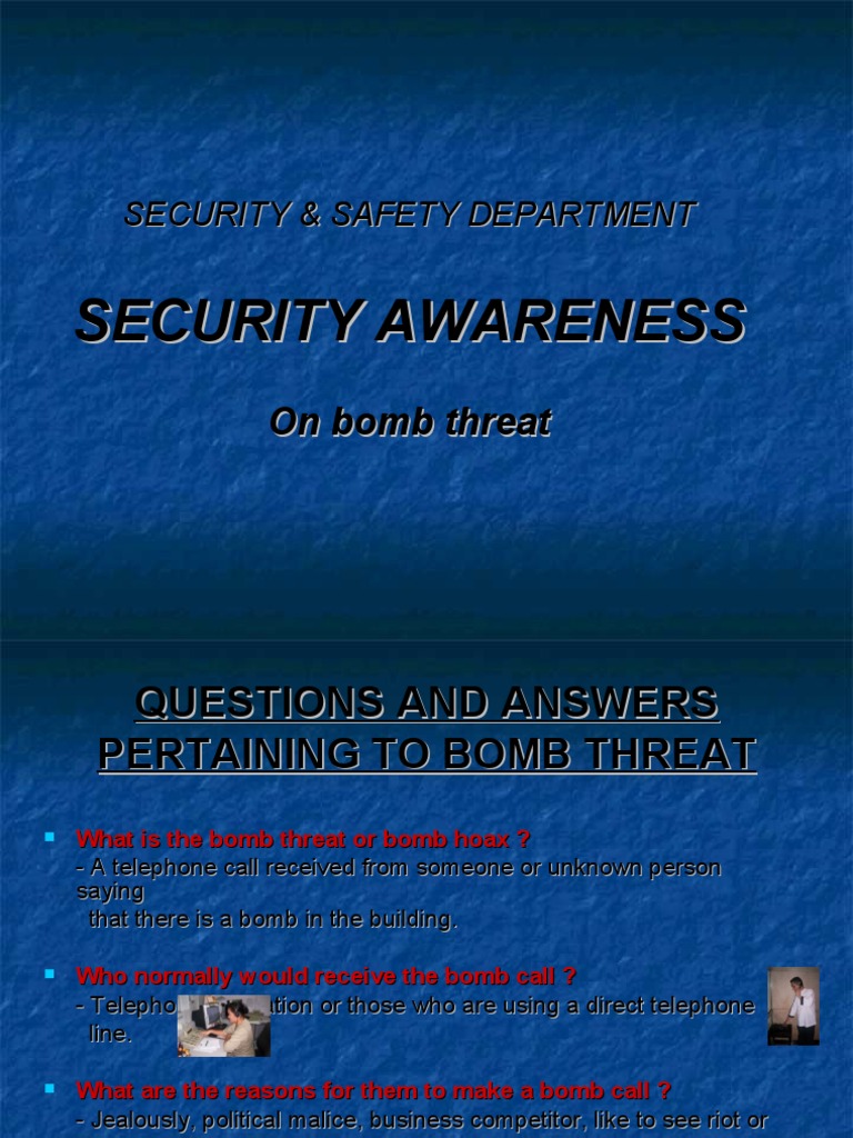 Bomb Threat Response Guidelines | PDF | Security | National Security