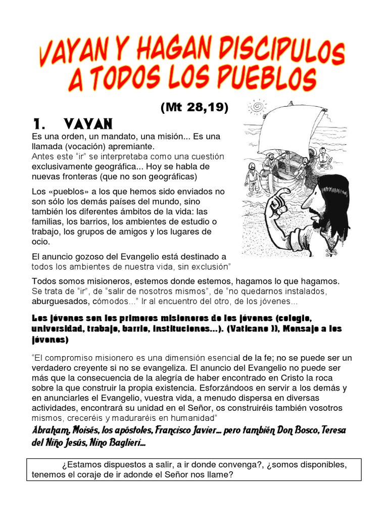 00 Vayan y Hagan Discipulos A Todos Los Pueblos | PDF | Misionero ...