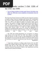 UGC 2(f) & 12(b) Application Proforma | PDF | College | Social Institutions