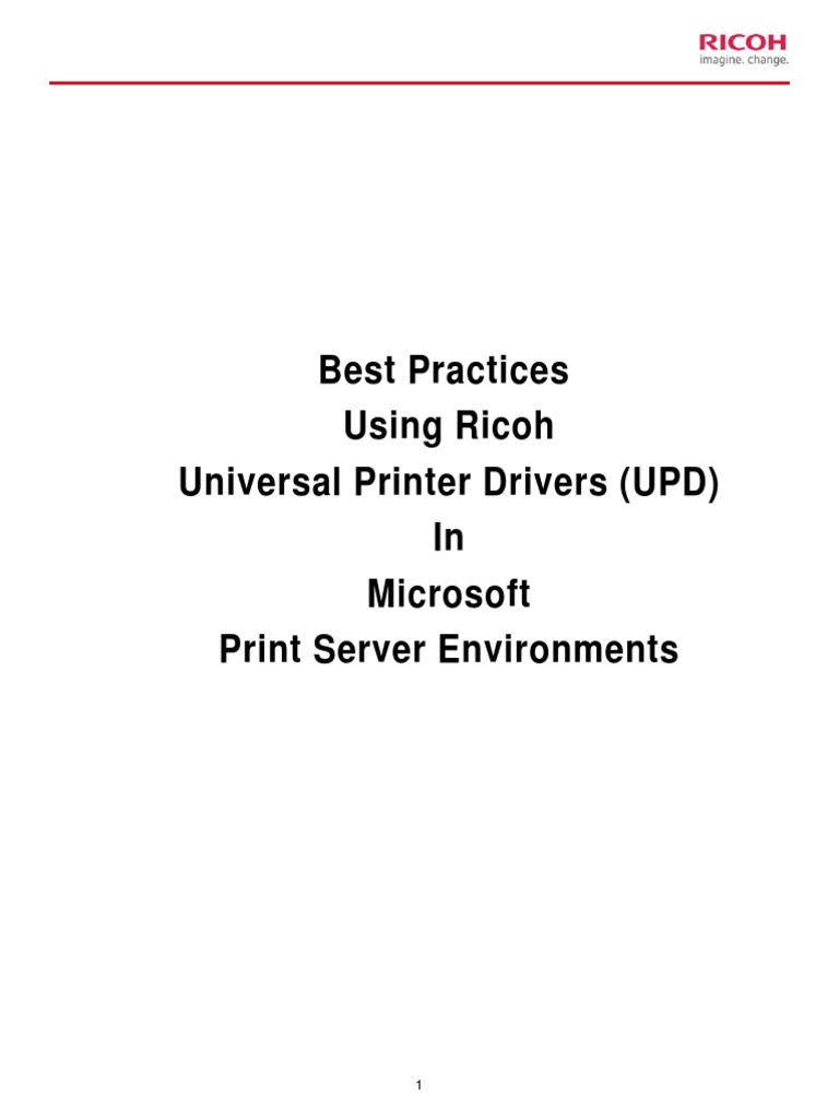 Ricoh UPD BestPractices | PDF | Group Policy | Port (Computer Networking)