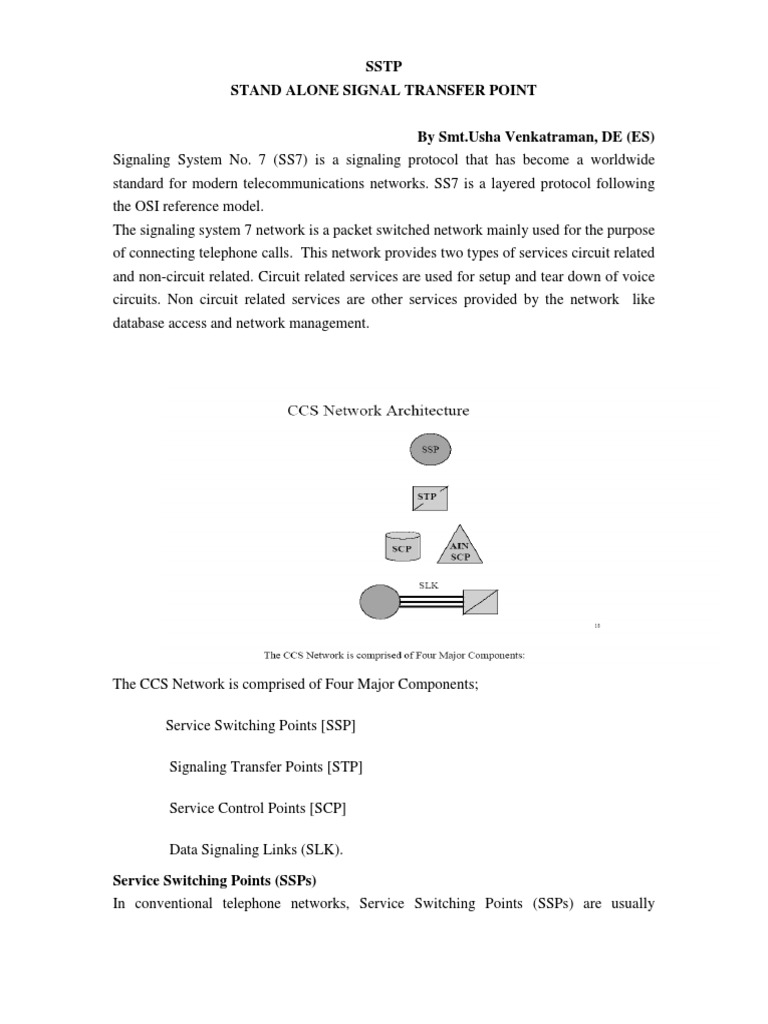 SSTP Stand Alone Signal Transfer Point | PDF | Computer Network | Routing