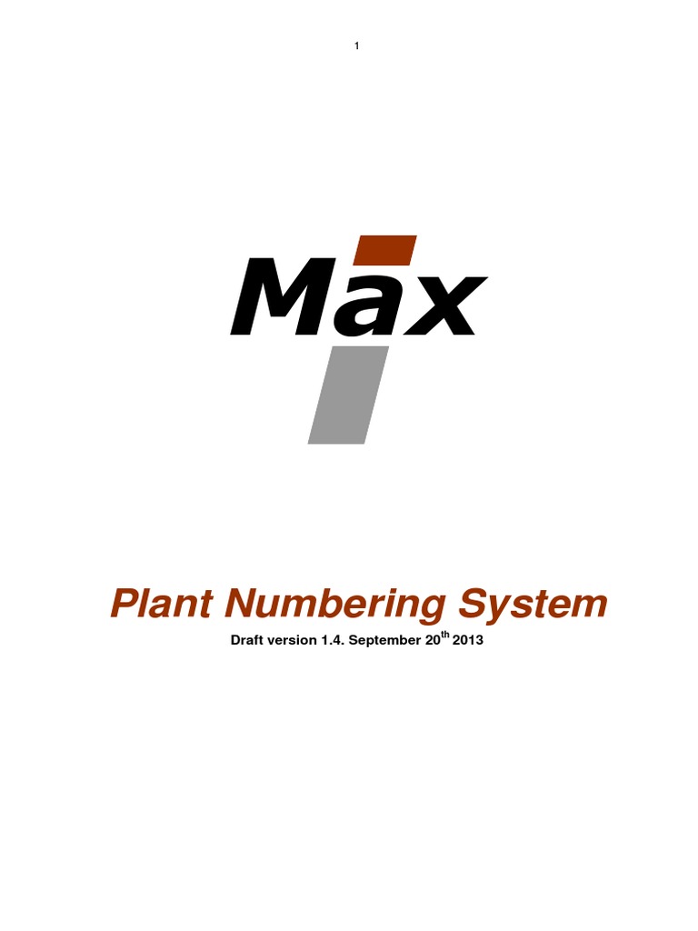 Plant Numbering System Overview | PDF