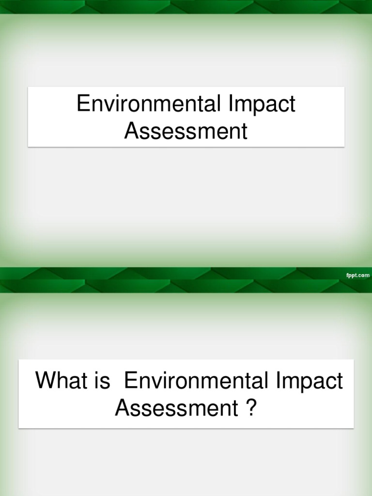 Environmental Impact Assessment National Environmental Policy Act